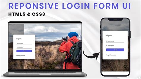 Responsive Login Form Design Using Html5 And Css3 Login Form Ui Design
