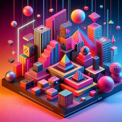 Vintage Dimensions A 3d Abstract Throwback Background Vintage