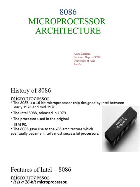 Lecture 2 8086 Architecture Download Free Pdf Central Processing Unit Computer Architecture