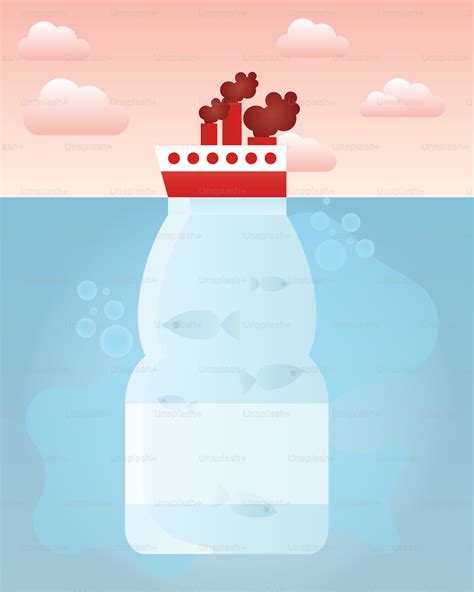 물 위에 떠 있는 물고기로 채워진 병 사진 Unsplash의 환경 이미지