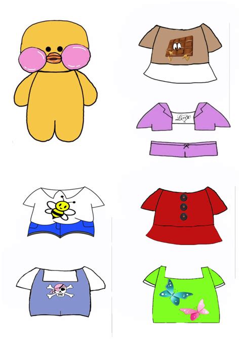 Уточка Лалафанфан из бумаги Одежда для уточки Лалафанфан