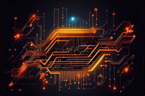 Futuristic Connection An Abstract Illustration Of Modern Technology Engineering And Science In