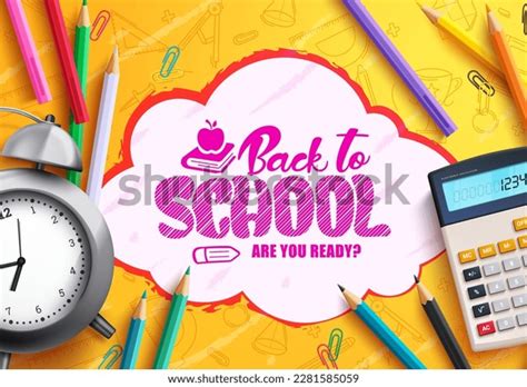 Back School Vector Background Design Back Stock Vector Royalty Free