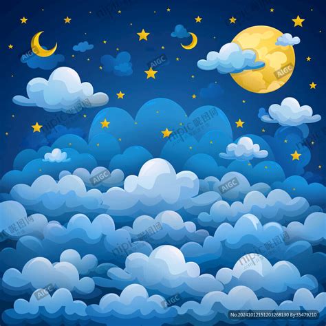 Ai创作图月亮云朵星空插画 夜晚云彩星星 星空卡通月亮天空 意境仲夏夜云纹素材 天空云彩月亮 乌云云彩遮盖月亮 云朵月亮 白天月亮蓝天白云素材 星云星星月亮夜空 夜晚天空云彩 卡通月亮星空图案