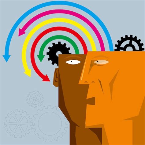 Premium Vector Artificial Intelligence Concept Design Gear And Arrow In The Brainbackground