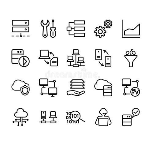Vector Data Analysis Icons Set Stock Vector Illustration Of Percentage Info 34988034