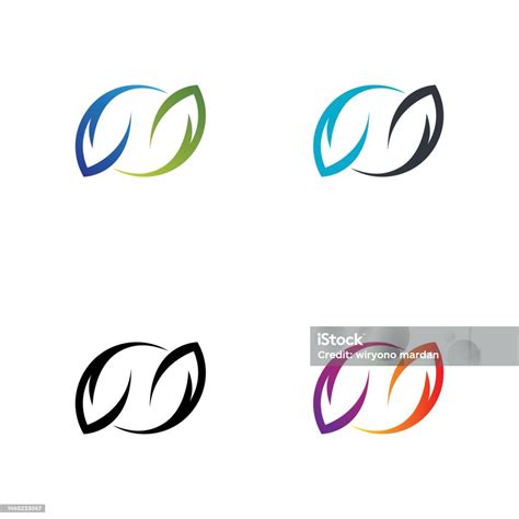 Leaf Vector Logo Template Icon Set Stock Illustration Download Image Now Art Biology