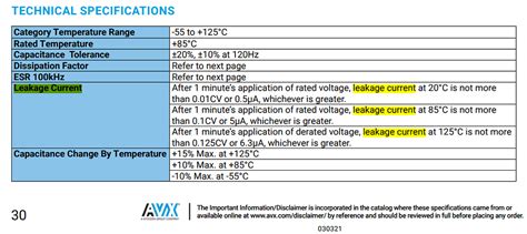 탄탈럼 커패시터의 누설 전류 계산식 C 와 V 값 자주 묻는 질문 Digikey Techforum An Electronic Component And