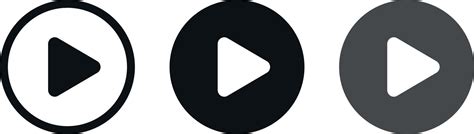Play Button Icon Simple Flat Design Vector Art 15827571 Vector Art At Vecteezy