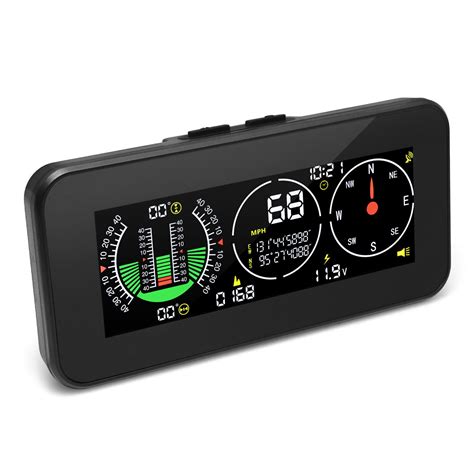 Universal Car Inclinometer Level Tilt Meter Digital Hud Gps Speed Slope