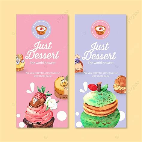 Choux 크림을 사용한 디저트 전단지 디자인 템플릿 Psd 다운로드 디자인 자료 다운로드