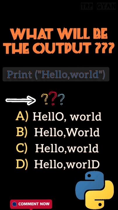 01 Guess What Will Be Correct Outputpython Coding Questions Mcq