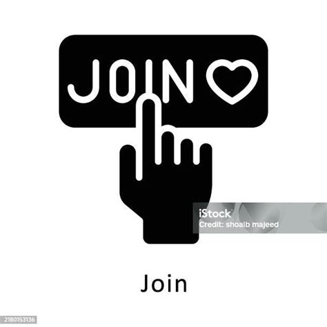 조인 벡터 글리프 디자인 아이콘입니다 흰색 배경에 자원 봉사 기호 Eps 10 파일 개념에 대한 스톡 벡터 아트 및 기타 이미지 개념 공동체 기업 비즈니스 Istock