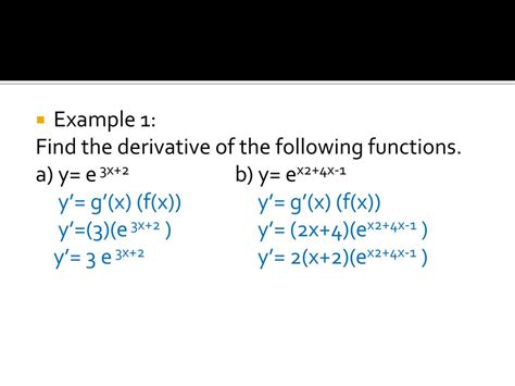 PPT 5 1 DERIVATIVES OF EXPONENTIAL FUNCTIONS PowerPoint Presentation ID 1858945
