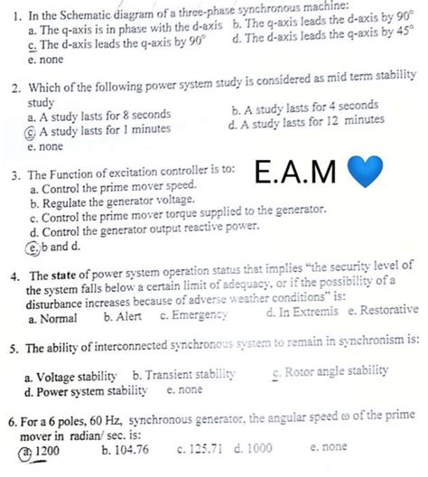 Solved 1 In The Schematic Diagram Of A Three Phase