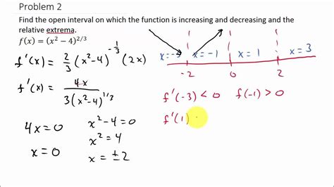 Relative Max Min Increasing Decreasing Example 2 Youtube