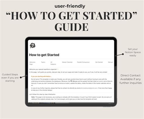 Spaced Repetition Notion Template Study Planner For Exams Student