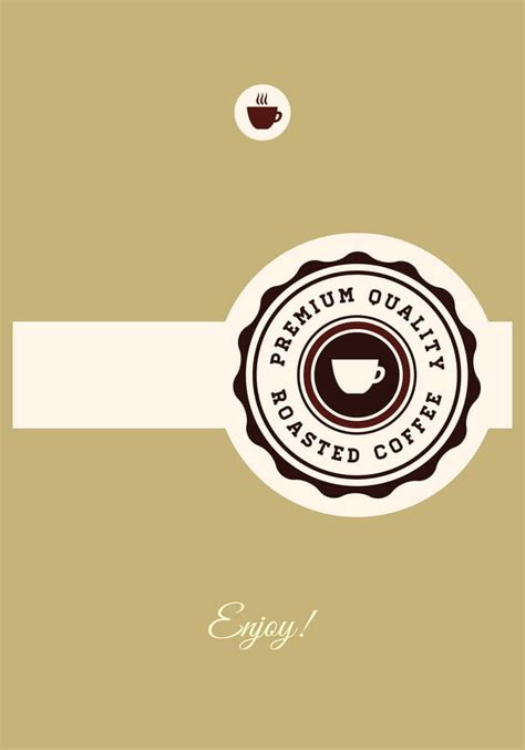 배지와 커피 컵 벡터 Ai Eps Uidownload