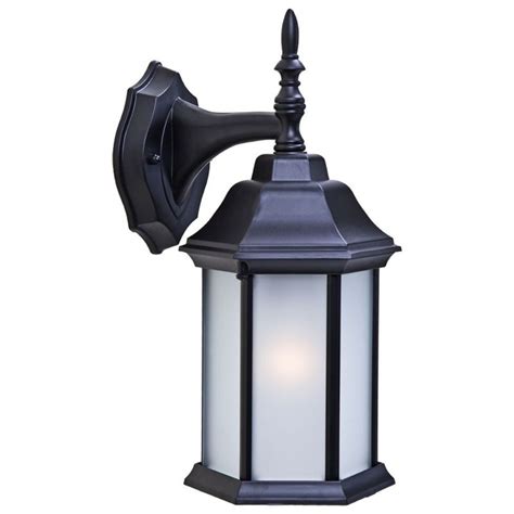 Matte Black Outdoor Wall Light Frosted Glass Lantern 13 Inch Foter