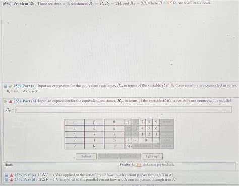 Solved Problem Three Resistors With Resistances Chegg Com