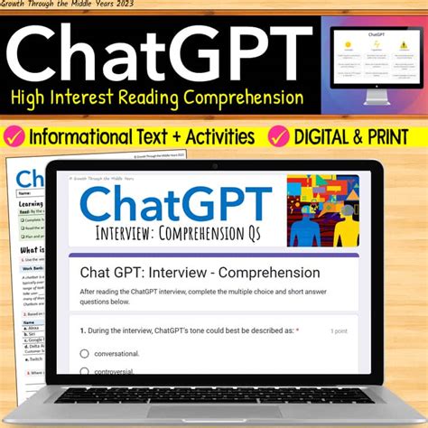 Chatgpt Artificial Intelligence Ai Reading Comprehension Activities