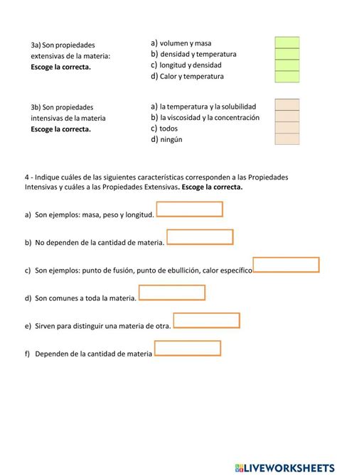 Las Propiedades De La Materiafisicas Quimicasextensivas E Intensivas