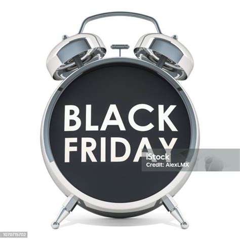 검은 금요일 알람 시계 3d 렌더링에 고립 된 흰색 배경 개념 벽 시계에 대한 스톡 사진 및 기타 이미지 벽 시계 블랙프라이데이 11월 Istock
