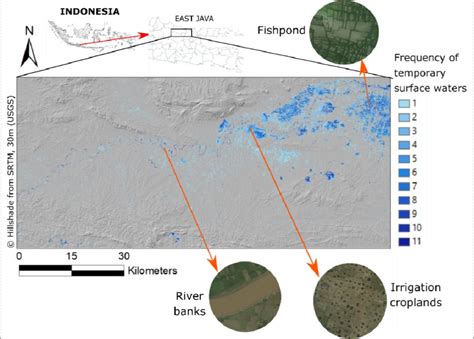 Frequency Map Of Temporary Surface Water From Sentinel 1 Time Series