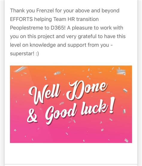 Thank You For The Appreciation Frenzel Andrion Mcp Mba