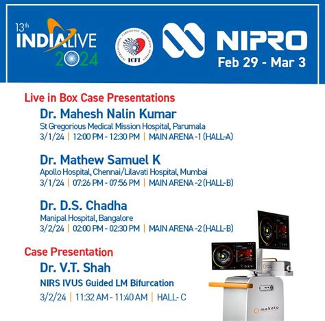 Infraredx A Nipro Company On Linkedin Ivus Nirs Vulnerableplaque Indialive2024…