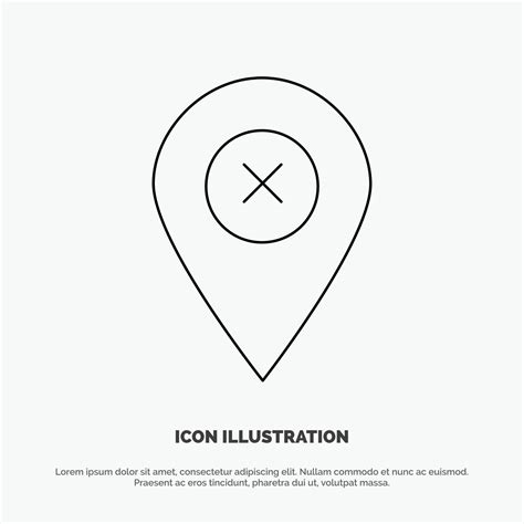 Location Map Navigation Pin Line Icon Vector 14897390 Vector Art At Vecteezy