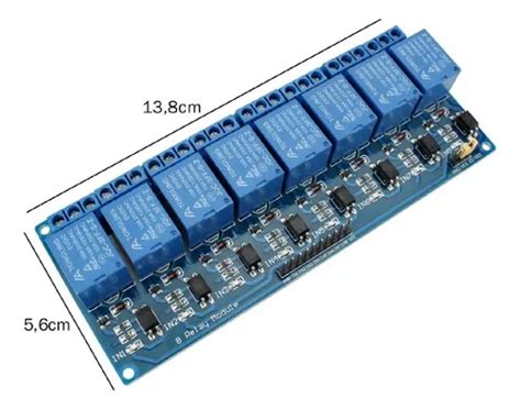 Módulo Relé 8 Canais 5v Arduino Pic Led Raspberry Esp32 R 47 Em