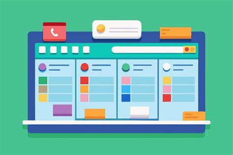 A Customizable Scrum Board Is Arranged With Colorful Task Cards In A