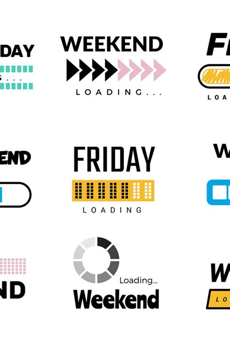 Weekend Loading Bar Web Ui Interface Loading Lazy Week Days