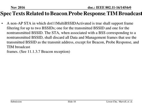 Multiple BSSID And MU Date Authors Nov 2016 Liwen Chu Ppt Download