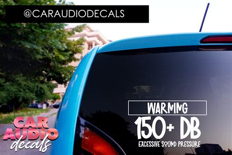 Warning 150 Db Basshead Decals Subwoofer Car Audio Decals Car Audio