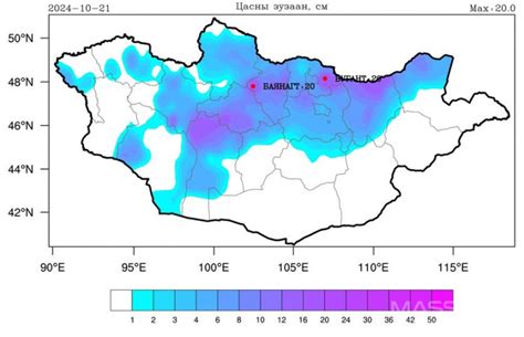 Сэлэнгэ аймгийн Бугант Булганы Баян Агтад хамгийн их цас оржээ