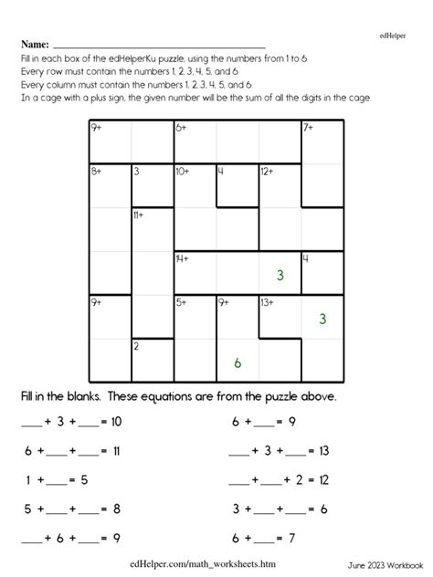 Math Worksheets Middle School Algebra Printables Pdf