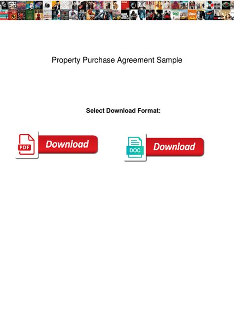 Fillable Online Property Purchase Agreement Sample Property Purchase