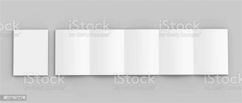 A5 아코디언 접어 소책자 10 페이지 전단지 콘 서 배 빈 흰색 3d 그림을 렌더링합니다 접힌에 대한 스톡 사진 및 기타 이미지 Istock