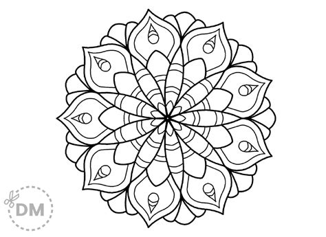 Free Printable Simple Mandala Coloring Pages Coloring Pages