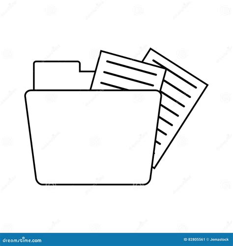 Folder File Document Information Outline Stock Vector Illustration Of Computer Object 82805561
