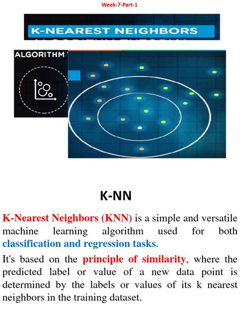 Week 7 Part 1knn K Nearest Neighbor Classification Pdf Data
