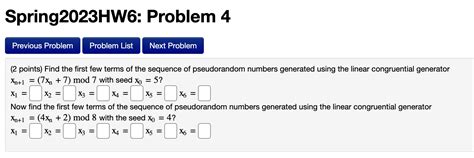 Solved 2 Points Find The First Few Terms Of The Sequence
