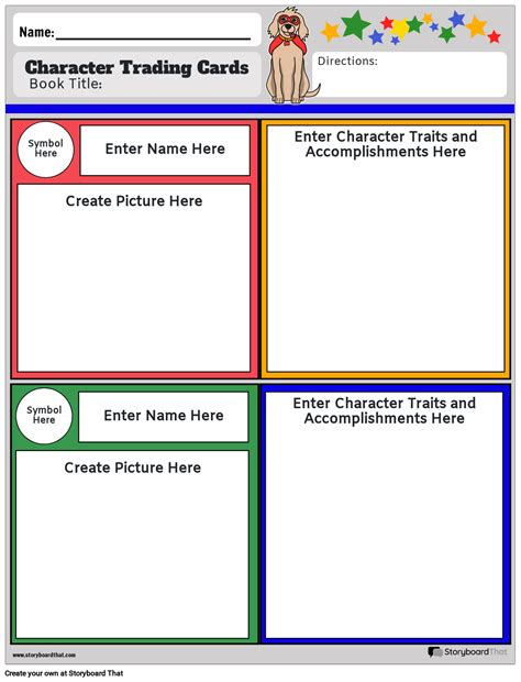 Character Map Worksheet Template At Storyboardthat