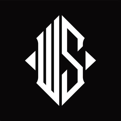 WS Logo Monogram With Shield Shape Isolated Design Template 16567735