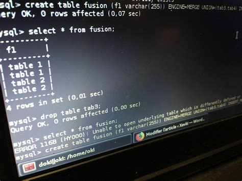 Mysql Comment Merger Deux Tables En Une Xavki