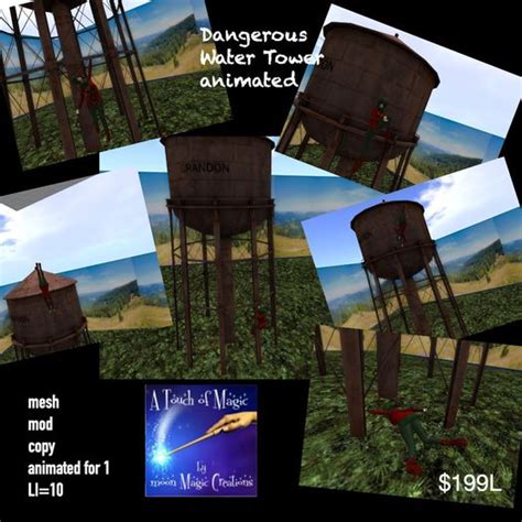 Second Life Marketplace Dangerous Water Tower Animated For 1 Crate