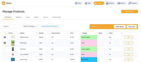 Mass Product Updates Software 4 Schools