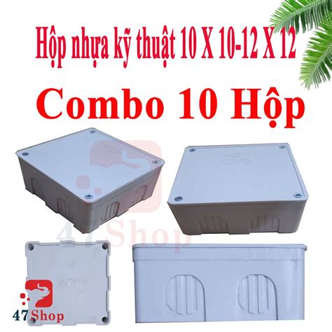 Hộp Nhựa Kỹ Thuật Nối điện Combo 10 Hộp 10 X 10 12 X 12 X 5 Cm